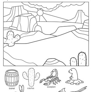 Desert Cut and Paste Activity - Etsy