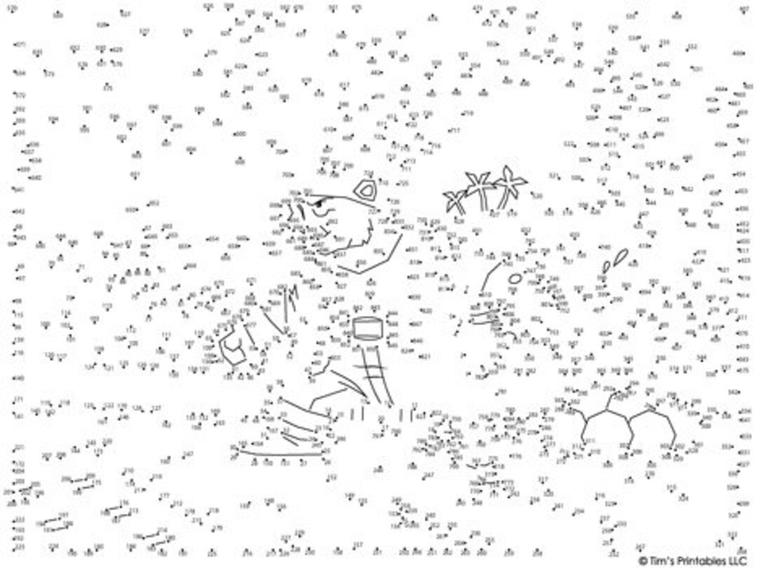 Pirate Bear Extreme Difficulty Dot-to-dot / Connect the Dots PDF - Etsy