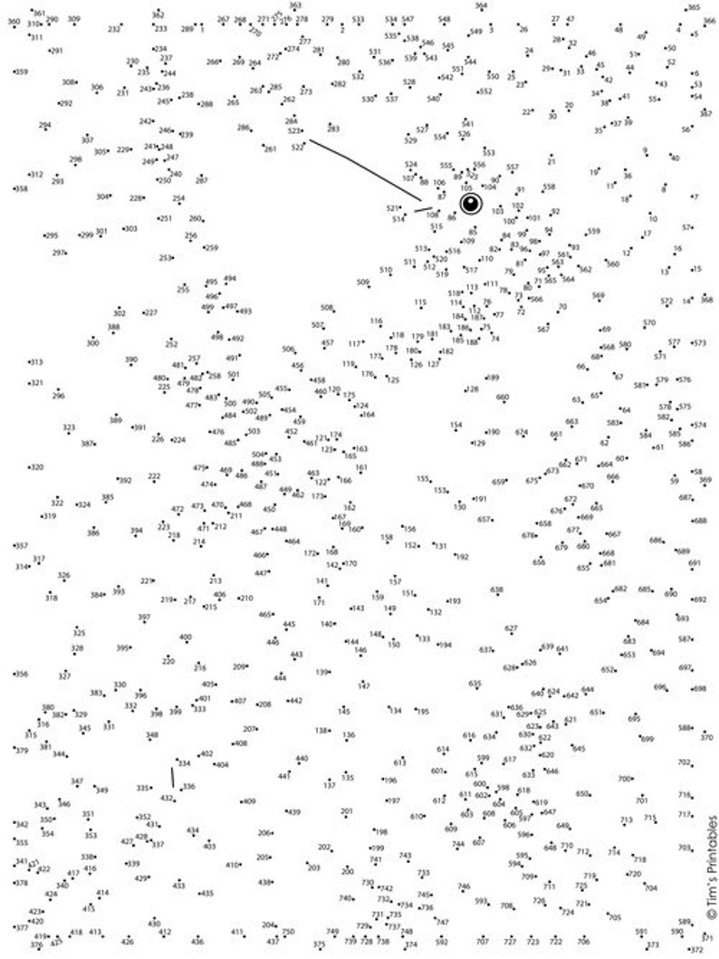 Woodpecker Dot-to-dot / Connect the Dots PDF - 750 Dots - Etsy