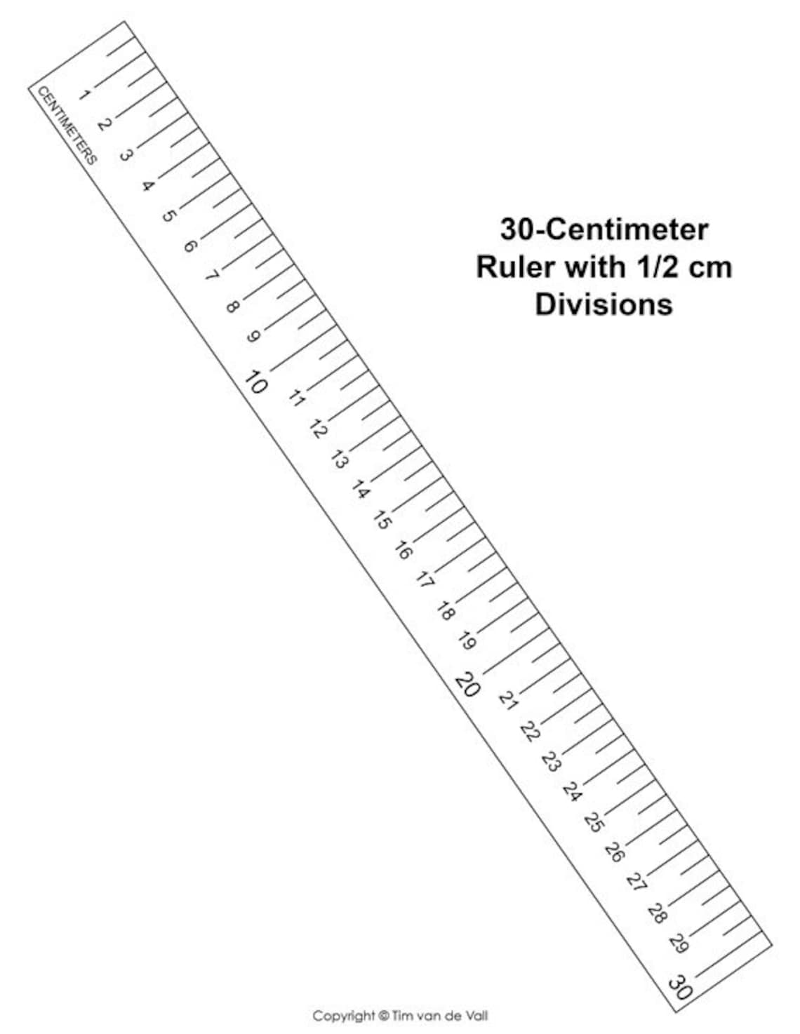 Printable Paper Rulers - Inches and Centimeter, Color and Black & White ...