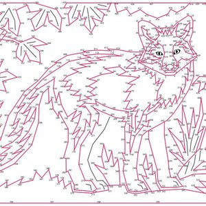 Fox Dot-to-dot / Connect the Dots PDF - 690 Dots - Etsy