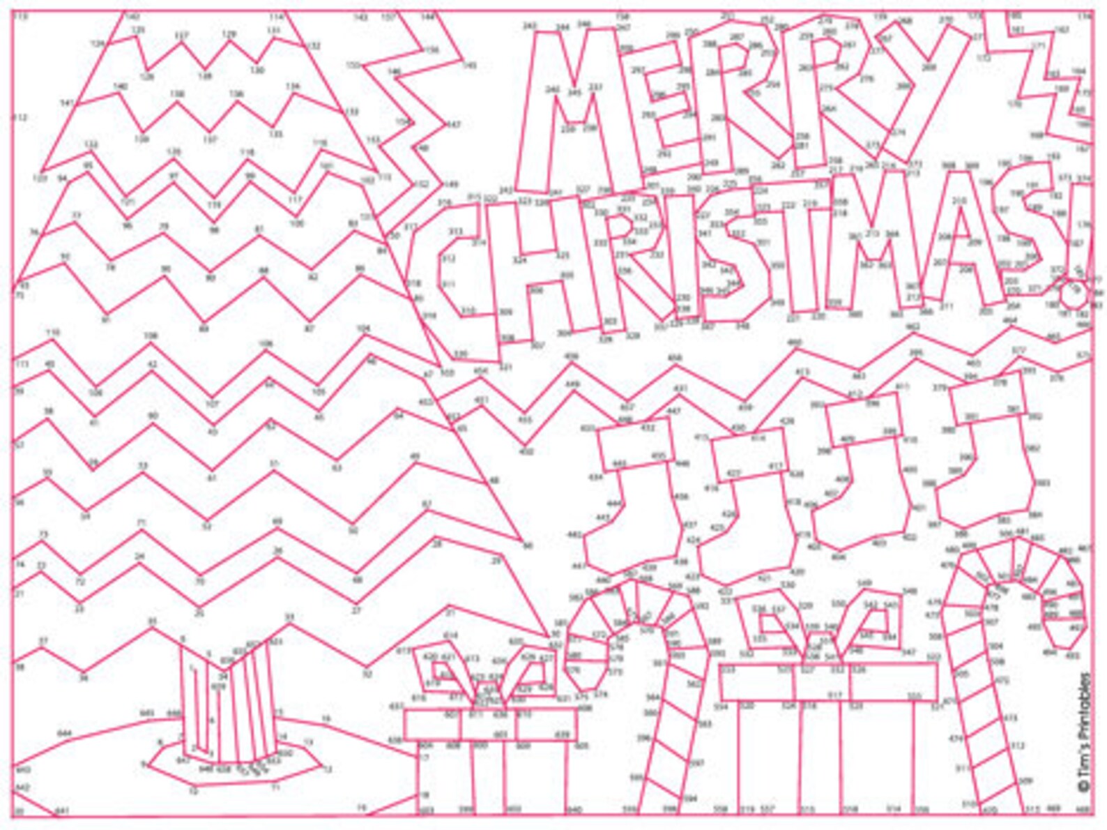 Christmas Extreme Difficulty Dot-to-dot / Connect the Dots - Etsy