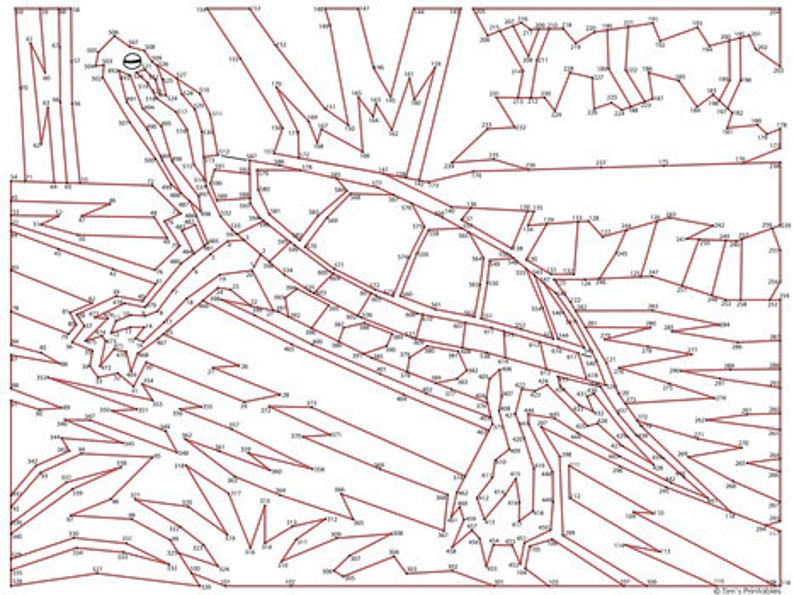 Turtle Extreme Difficulty Dot-to-dot / Connect the Dots PDF - Etsy