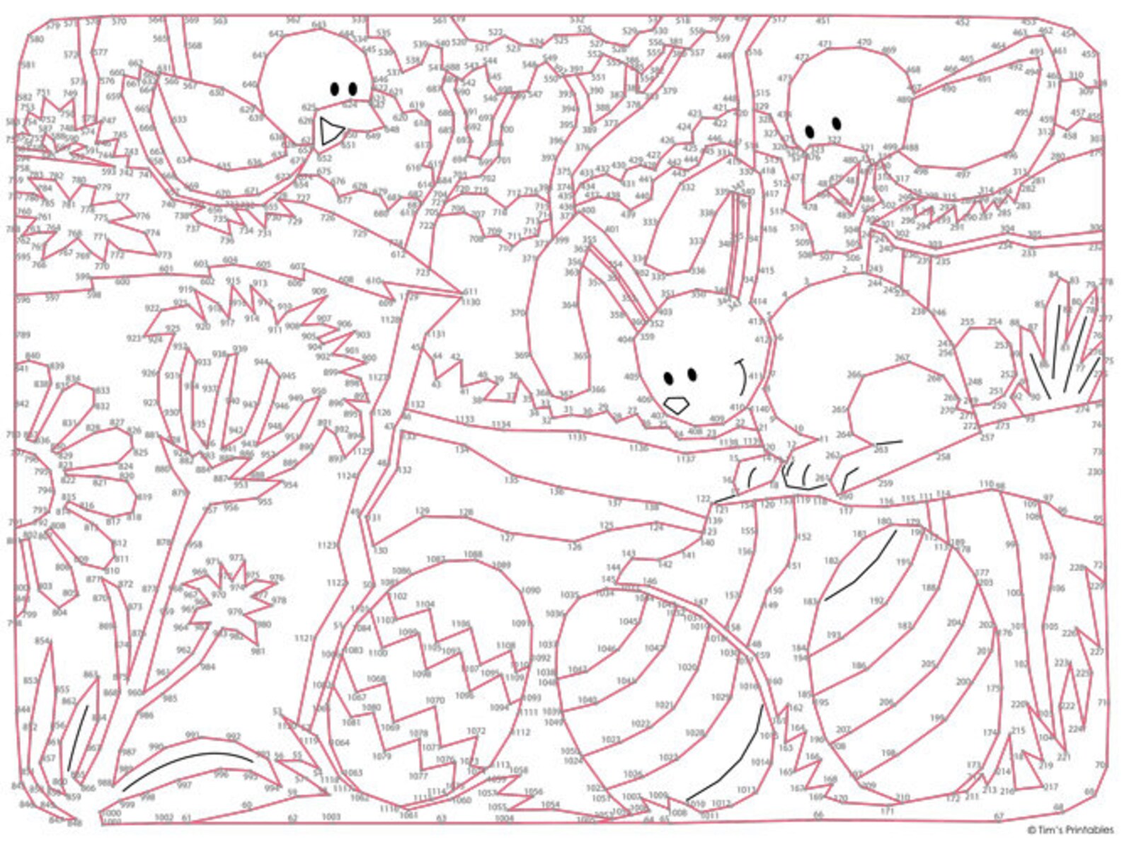 Easter Dot-to-dot / Connect the Dots PDF - 1140 Dots! - Etsy