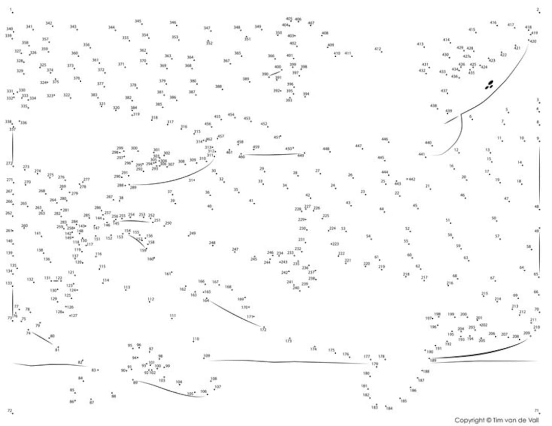 Killer Whale Dot-to-dot / Connect the Dots PDF - 462 Dots - Etsy