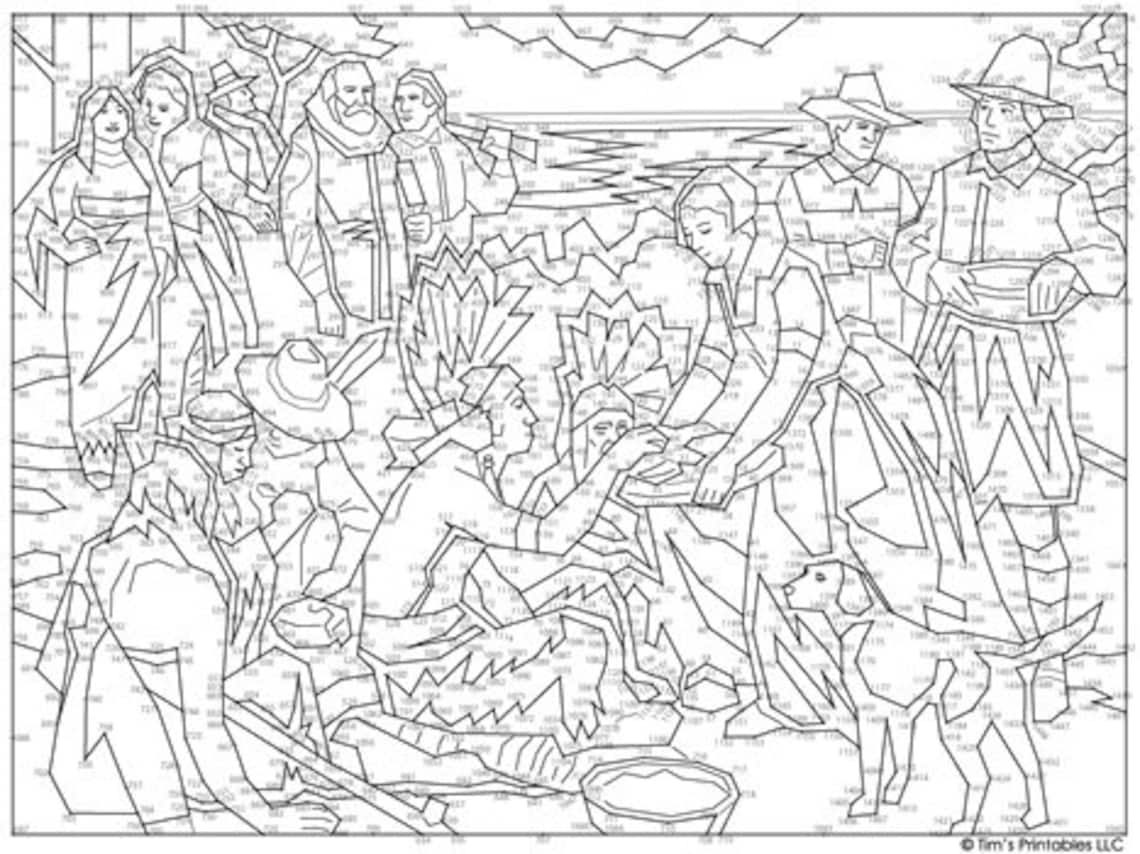 First Thanksgiving Extreme Difficulty Dot-to-dot / Connect the Dots PDF ...