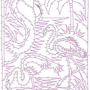 Flamingo Dot-to-dot / Connect the Dots - 780 Dots - Etsy