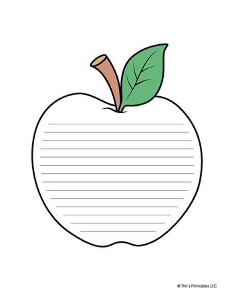 Apple Writing Paper Templates - Etsy