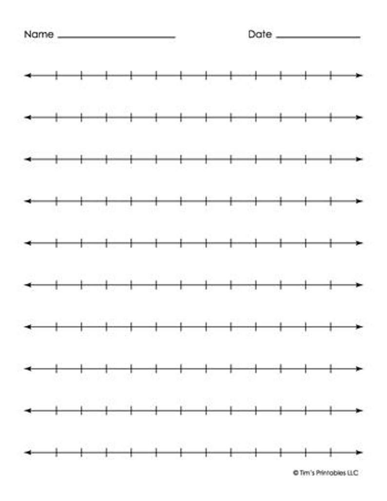 Blank Number Line Template - Etsy