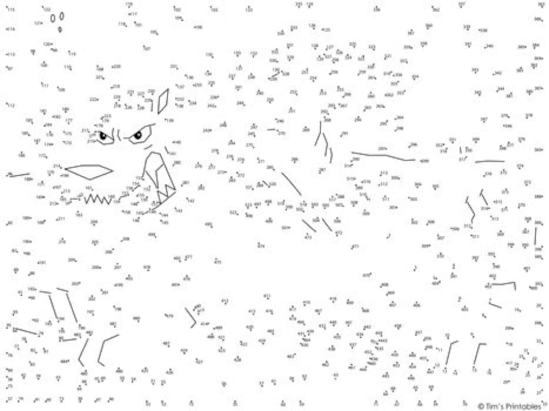 Werewolf Dot-to-dot / Connect the Dots PDF - Etsy