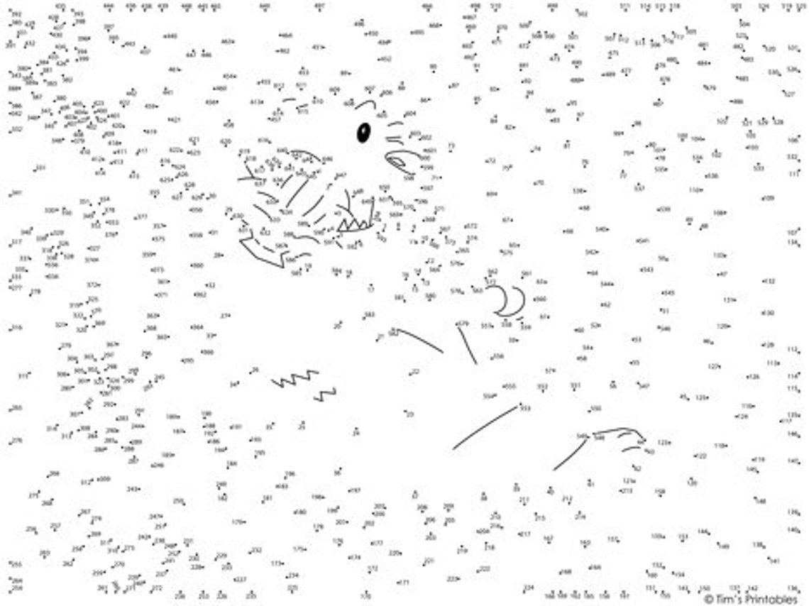 Otter Extreme Difficulty Dot-to-dot / Connect the Dots PDF - 651 Dots ...