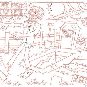 Zombie Dot-to-dot / Connect the Dots - 957 Dots - Etsy