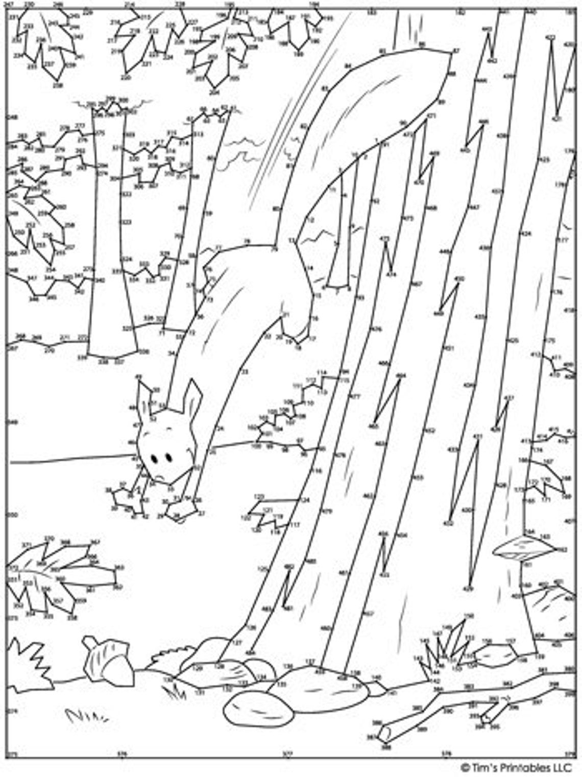 Autumn (fall) Extreme Difficulty Dot-to-dot / Connect the Dots PDF - Etsy