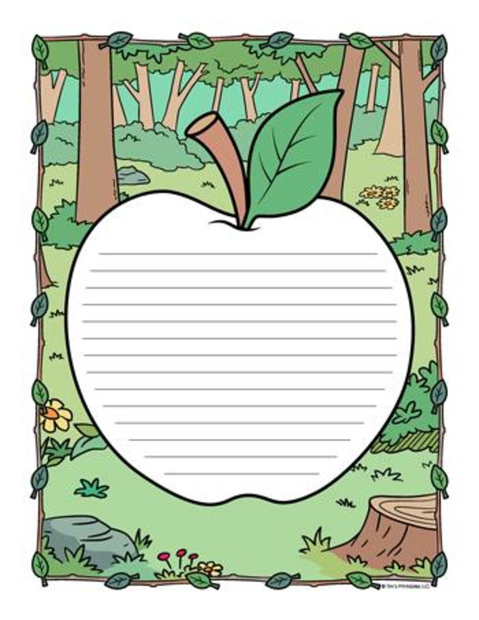 Apple Writing Paper Templates - Etsy