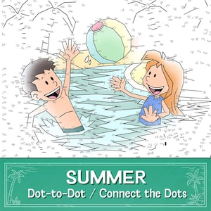 Summer Extreme Difficulty Dot-to-dot / Connect the Dots PDF - 808 Dots ...