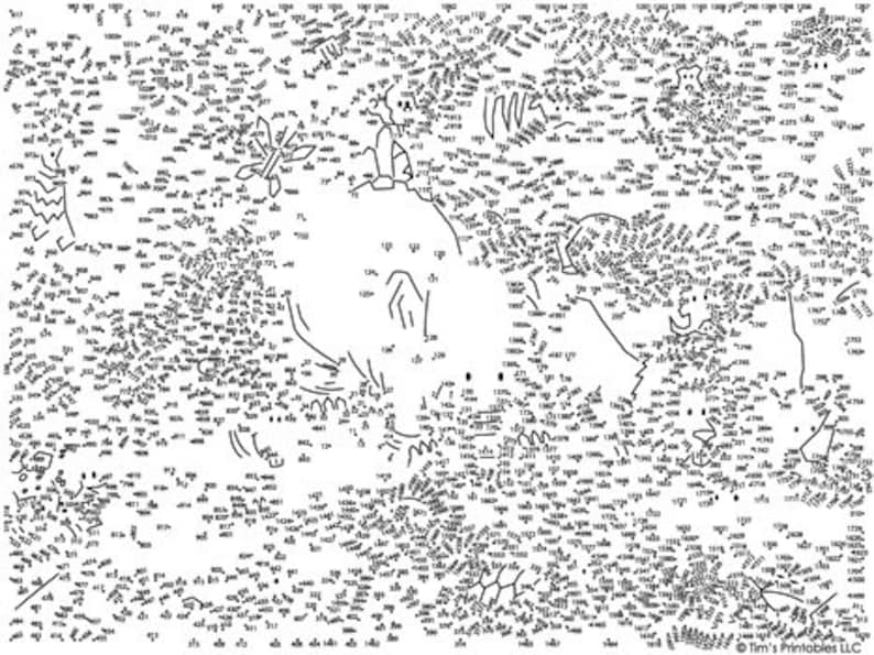 Animals Dot-to-dot / Connect the Dots PDF - 1959 Dots! - Etsy