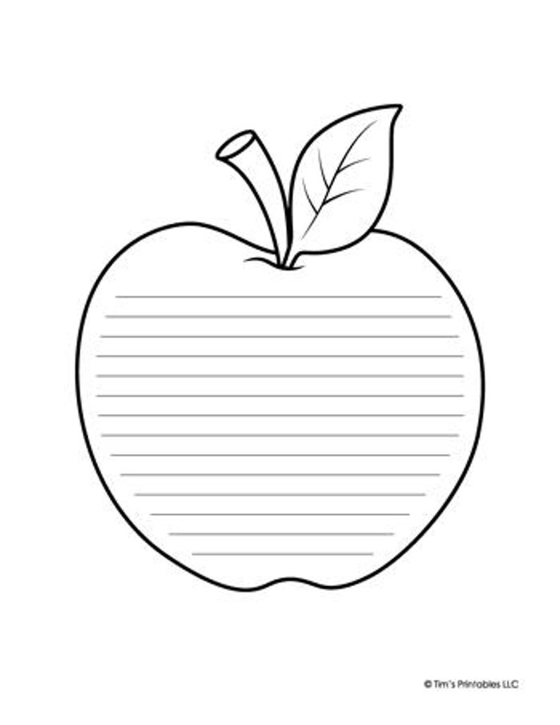 Apple Writing Paper Templates - Etsy