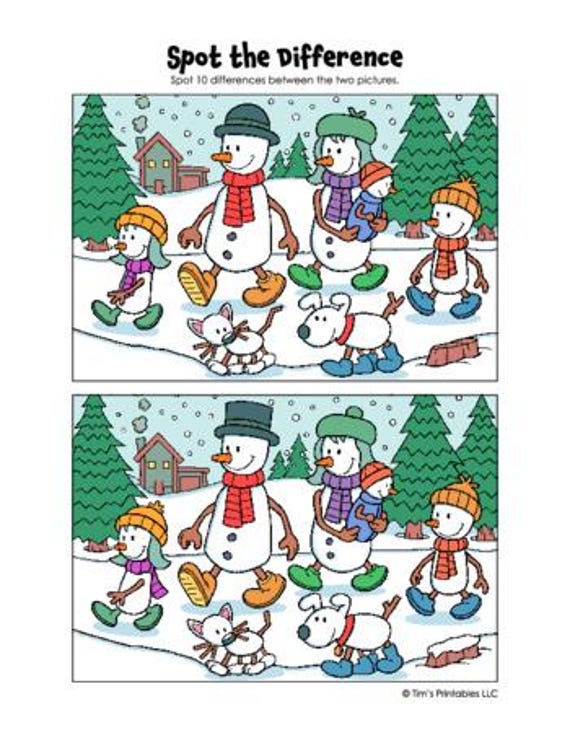 Spot The Difference For Kids Worksheets