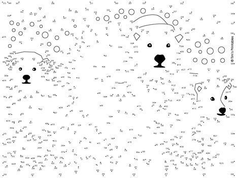 Christmas Extreme Difficulty Dot-to-dot / Connect the Dots: Holiday Polar Bears - Etsy