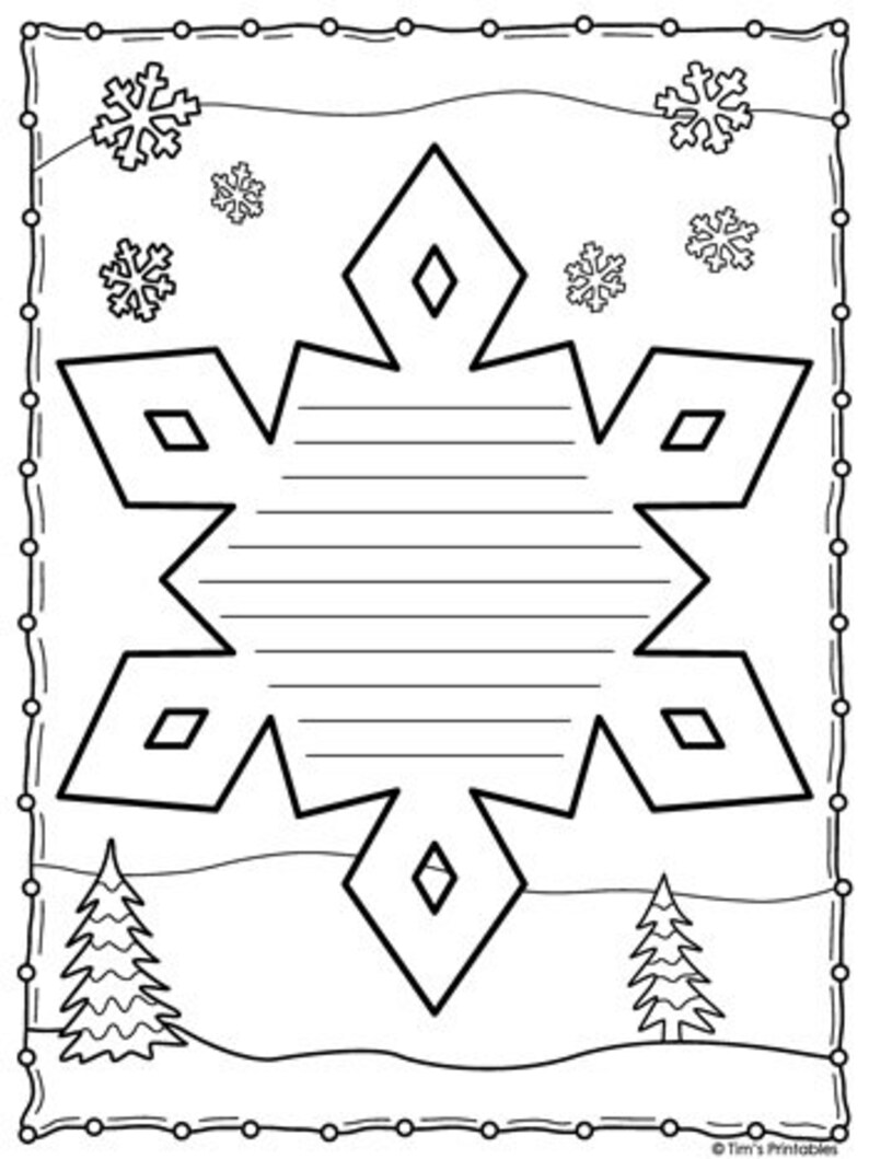 Christmas / Winter Writing Paper Templates - Etsy