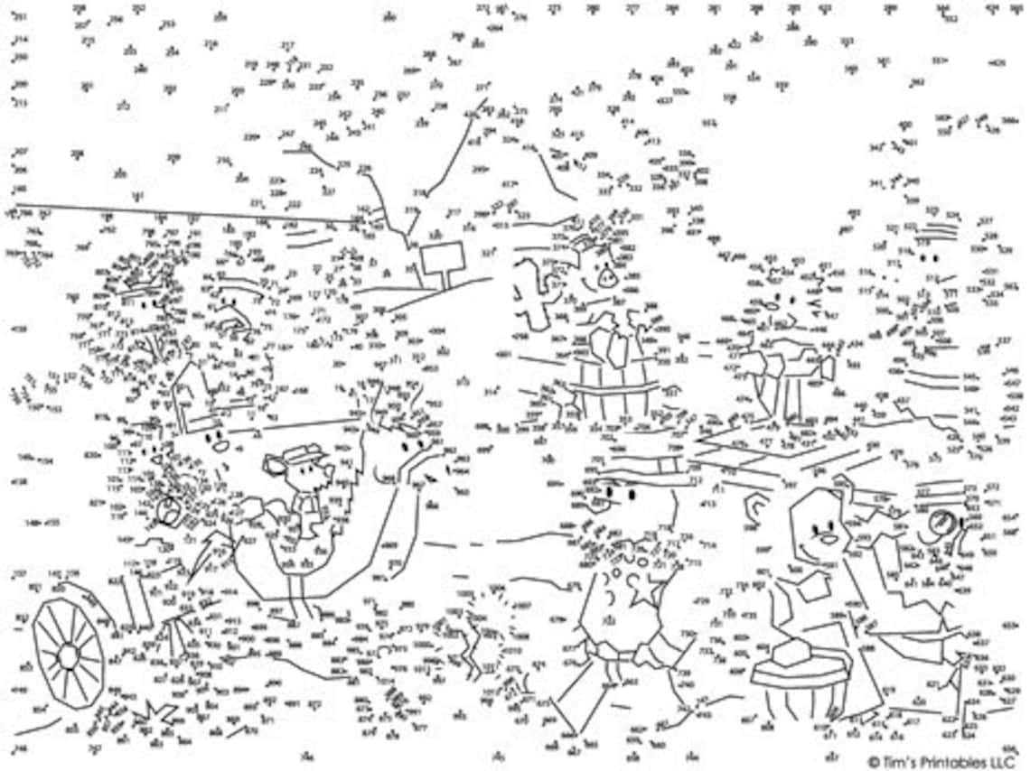 Wild West Extreme Difficulty Dot-to-dot/connect the Dots PDF - 1014 ...