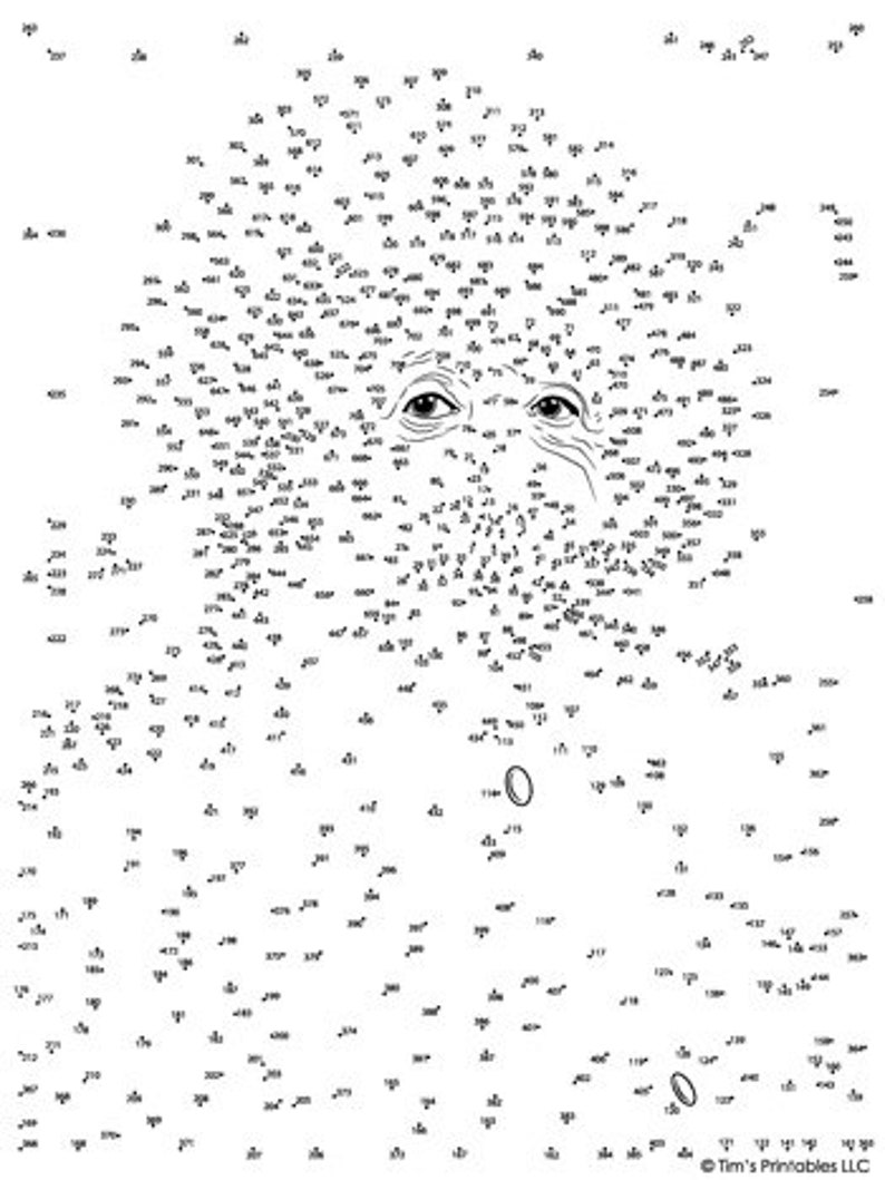 Albert Einstein Extreme Difficulty Dot-to-dot / Connect the Dots PDF - Etsy