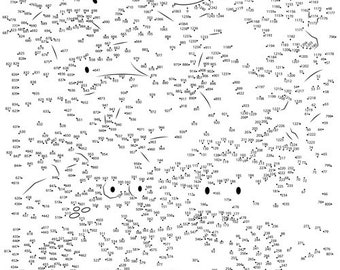Rainforest Animals Dot-to-dot / Connect the Dots 1245 Dots - Etsy