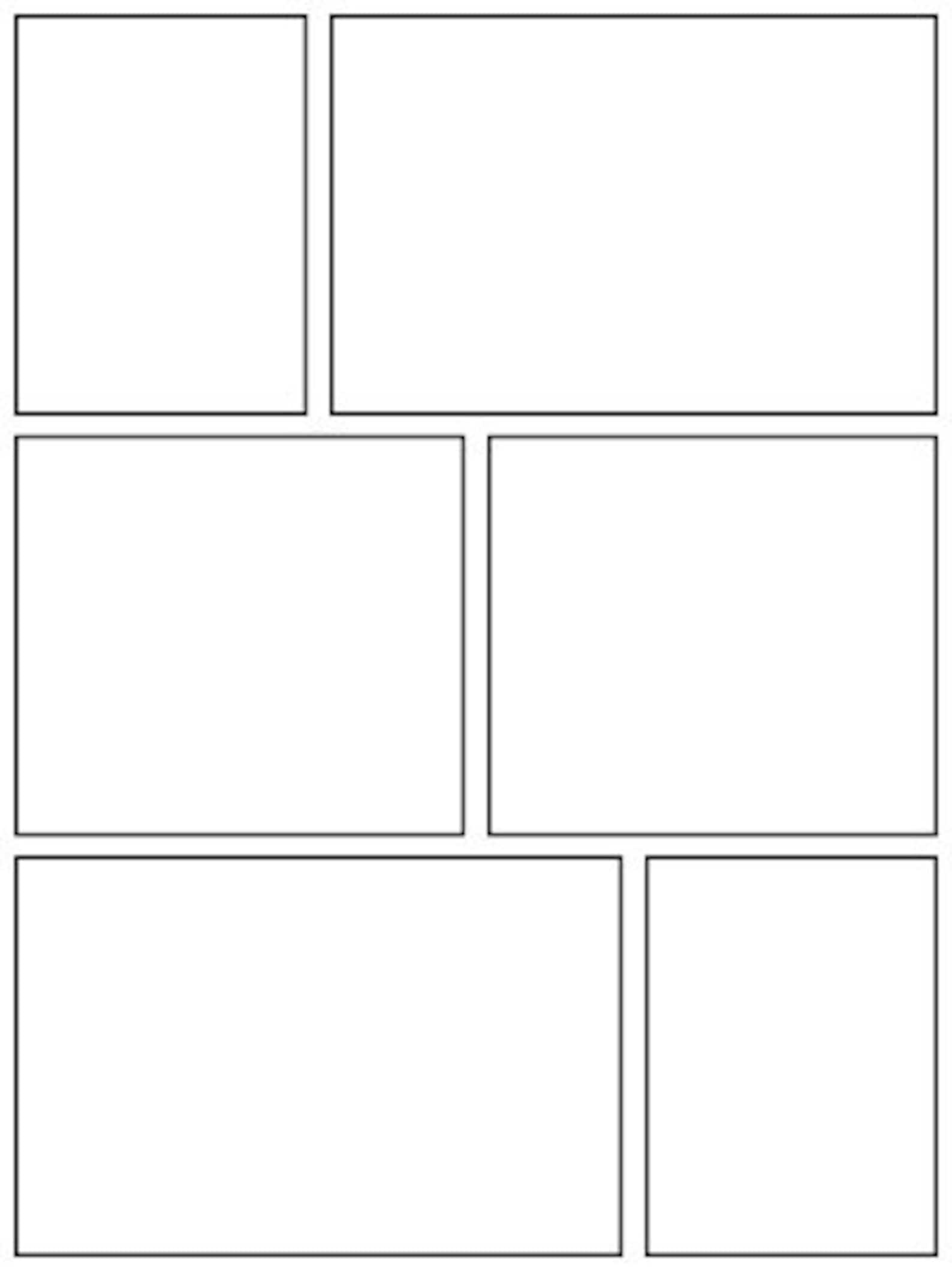 Comic Book Paper Templates PDF - 100 Printable Layouts for Kids - Etsy