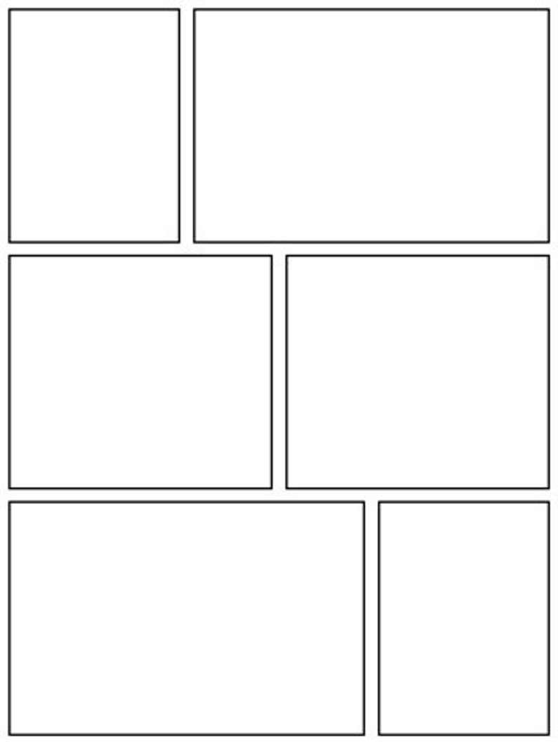 Comic Book Paper Templates PDF - 100 Printable Layouts for Kids - Etsy