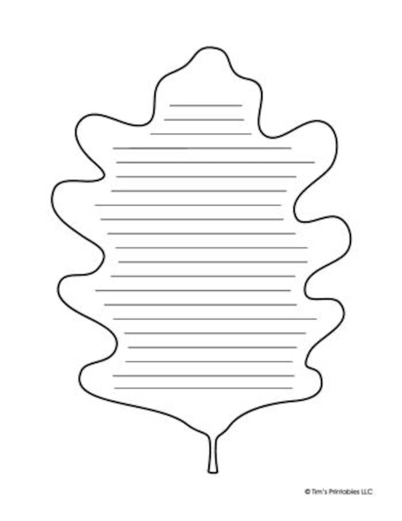 Oak Leaf Writing Paper Templates - Etsy