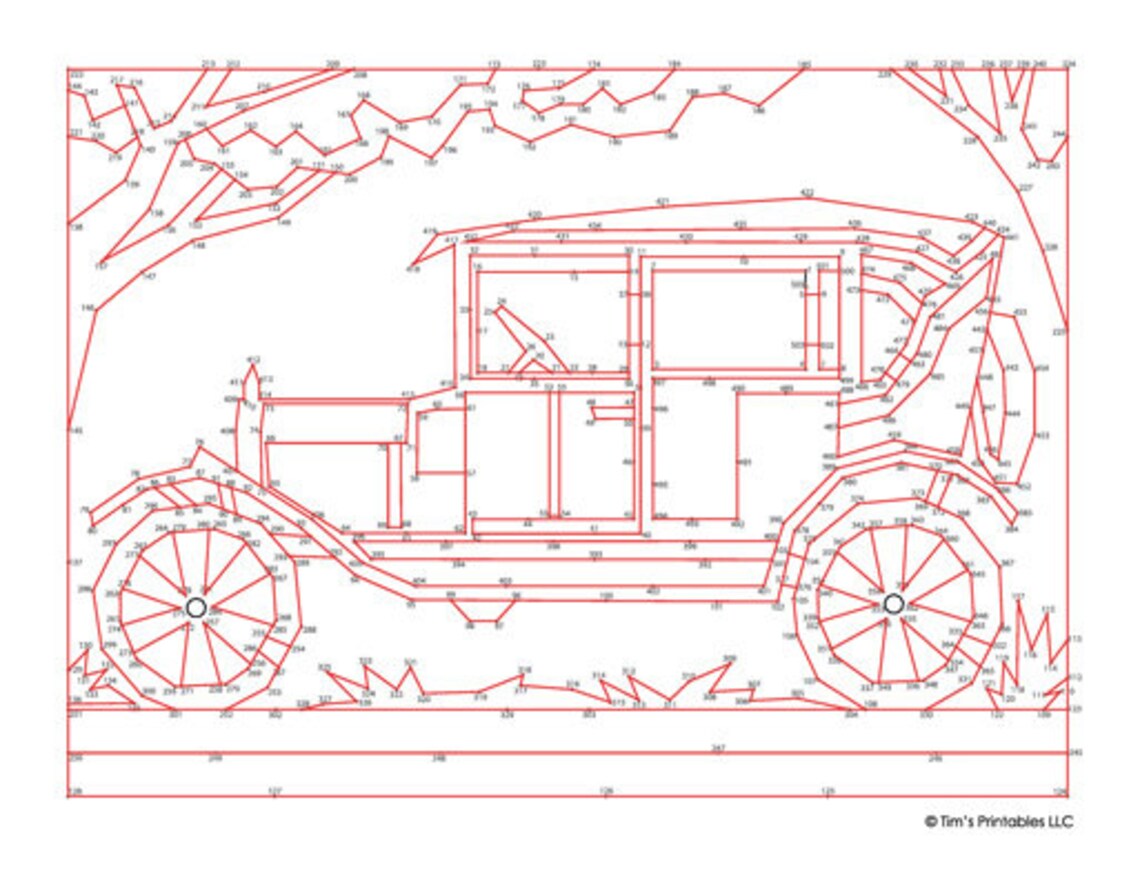 Automobile Extreme Difficulty Dot-to-dot / Connect the Dots PDF - Etsy