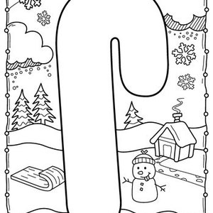 Candy Cane Writing Paper Templates - Etsy