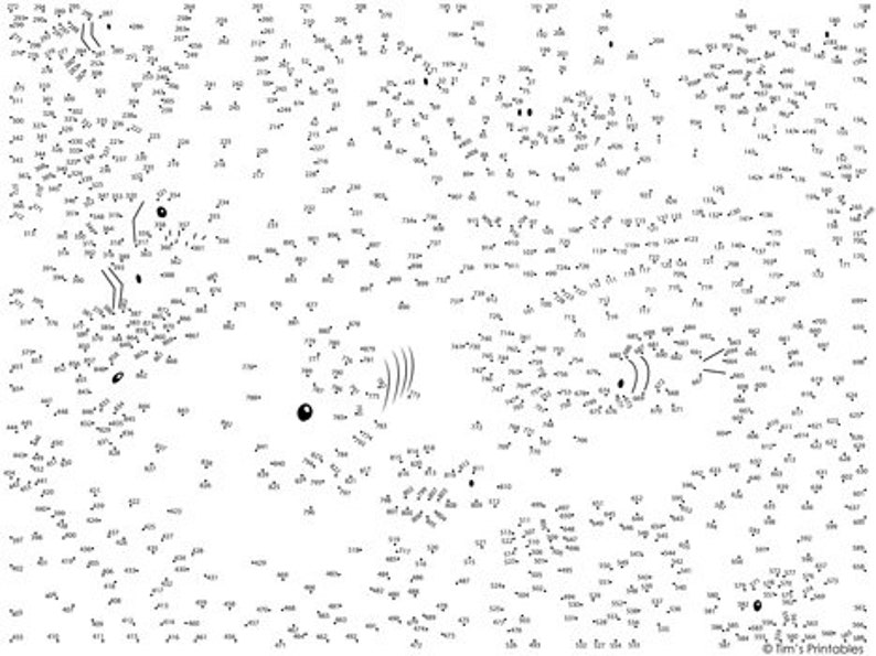 Whale Shark Extreme Difficulty Dot-to-dot / Connect the Dots PDF - Etsy