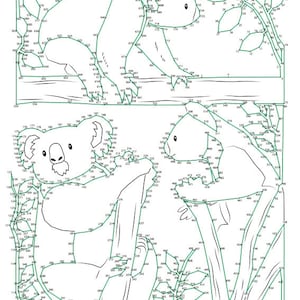 Koala Dot-to-dot / Connect the Dots PDF - Etsy