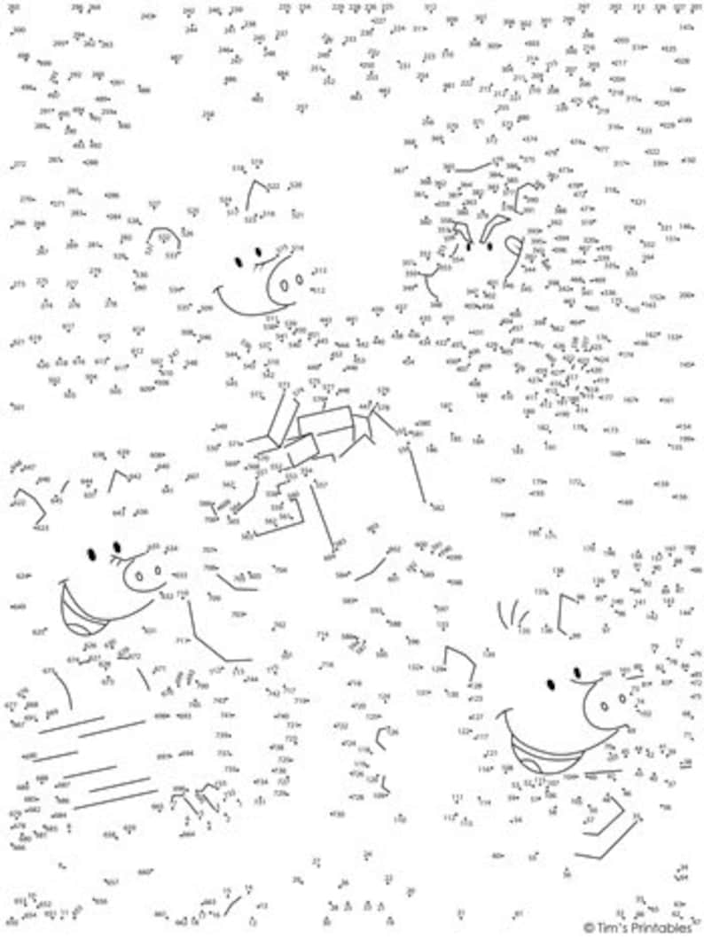Three Little Pigs Extreme Difficulty Dot-to-dot / Connect the Dots PDF ...