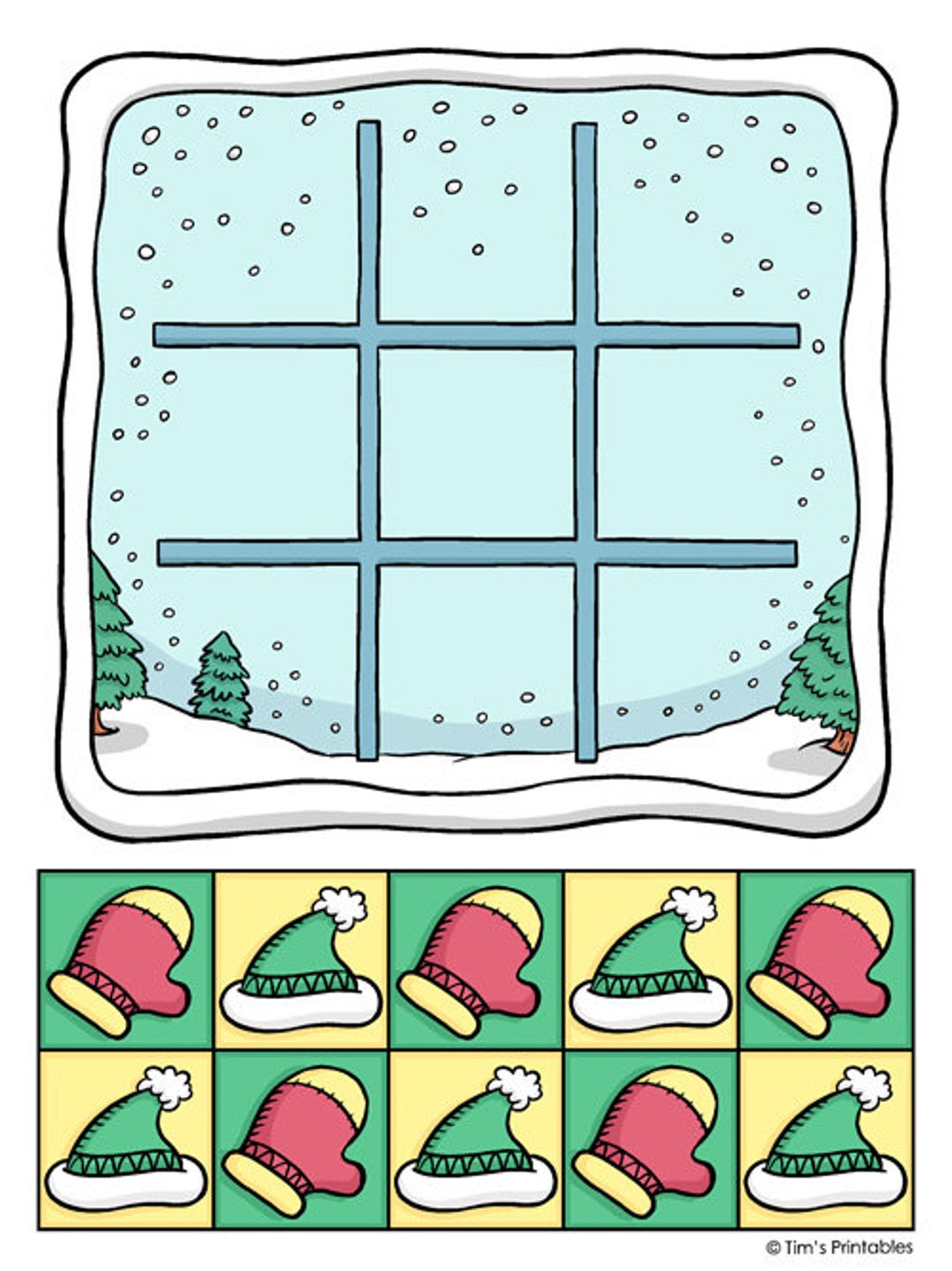 Winter Tic Tac Toe - Etsy