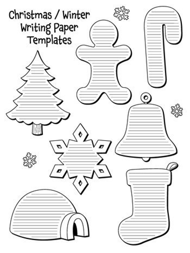 Christmas / Winter Writing Paper Templates - Etsy