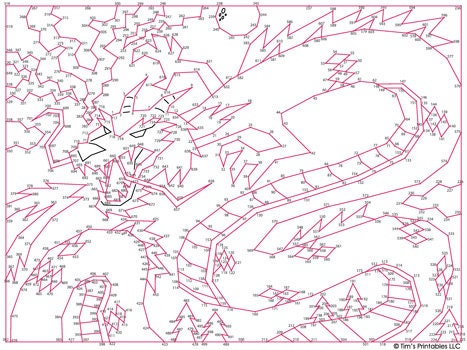 Chinese Dragon Dot-to-dot PDF - Etsy