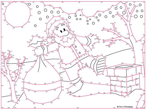 Christmas Dot-to-dot / Connect the Dots: Santa on the Rooftop - Etsy
