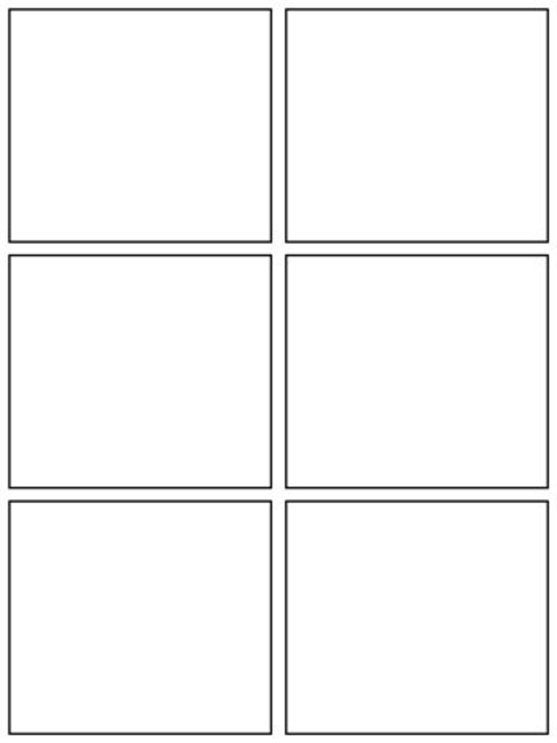 Comic Book Paper Templates PDF - 100 Printable Layouts for Kids - Etsy