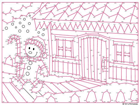 Gingerbread Man Extreme Difficulty Dot-to-dot / Connect the Dots PDF - Etsy