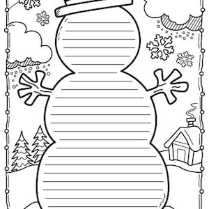 Christmas / Winter Writing Paper Templates - Etsy