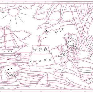 Beach Dot-to-dot / Connect the Dots - 828 Dots - Etsy Canada
