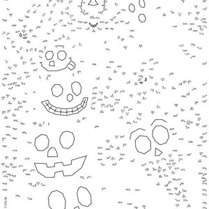 Halloween Dot-to-dot / Connect the Dots PDF - 538 Dots - Etsy