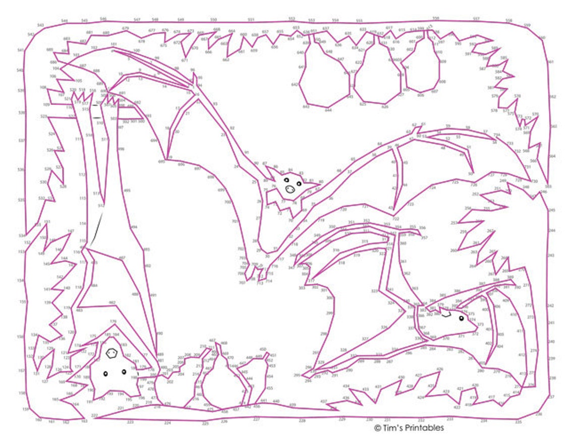 Bat Dot-to-dot / Connect the Dots PDF - 734 Dots - Etsy