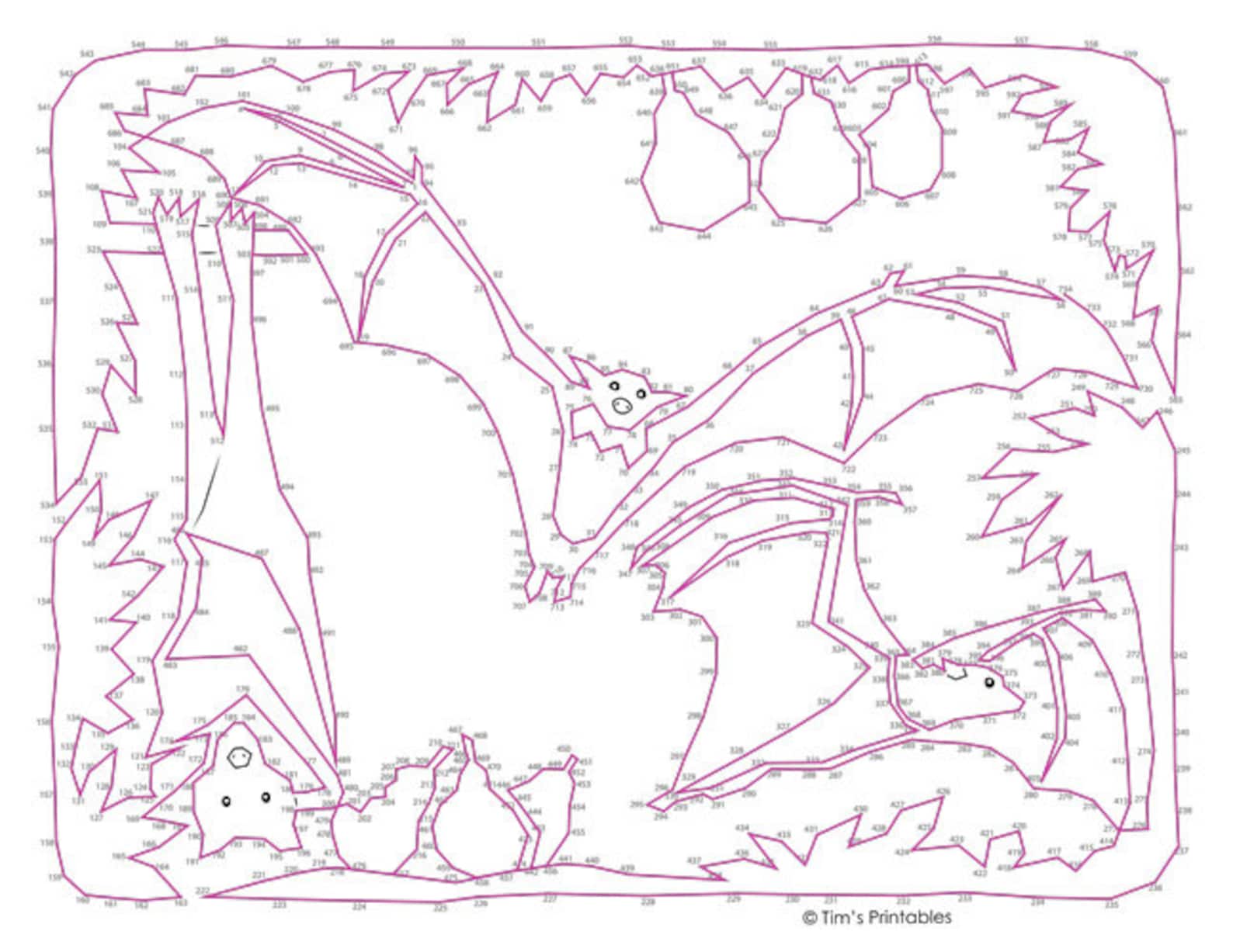 Bat Dot-to-dot / Connect the Dots PDF - 734 Dots - Etsy