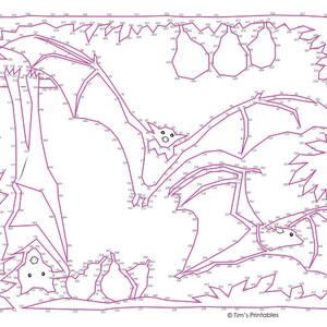 Bat Dot-to-dot / Connect the Dots PDF - 734 Dots - Etsy