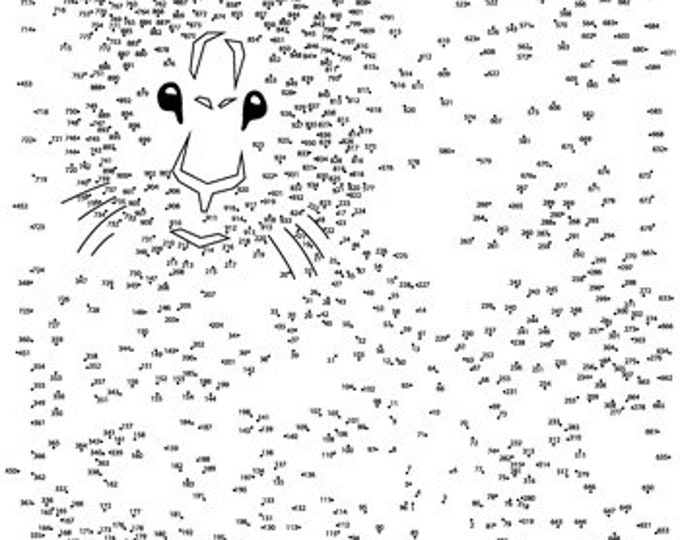 Tiger - Extreme Dot to Dot - PDF Activity and Coloring Page - Etsy Canada