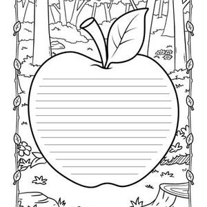 Apple Writing Paper Templates - Etsy