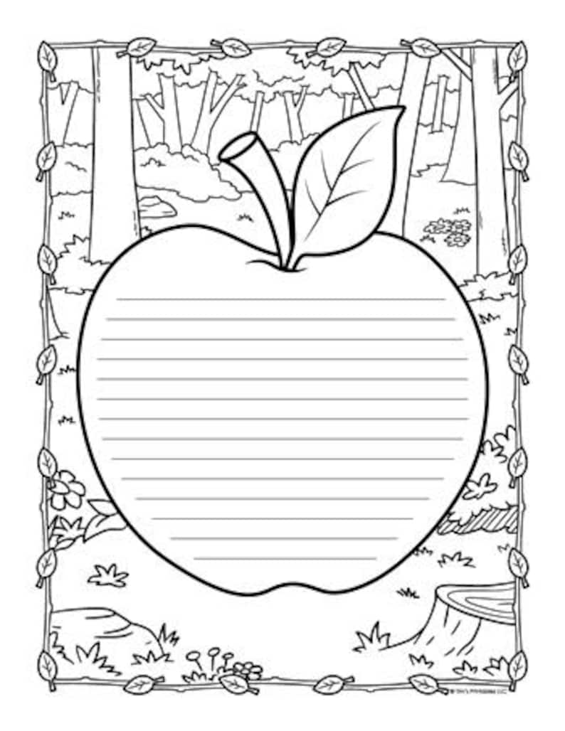 Apple Writing Paper Templates - Etsy